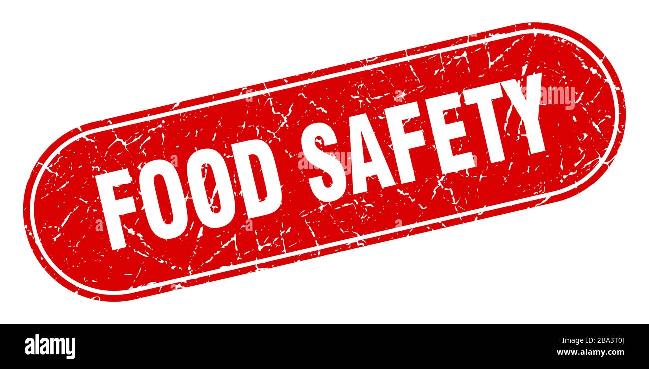food safety sign. food safety grunge red stamp. Label Stock Vector ...