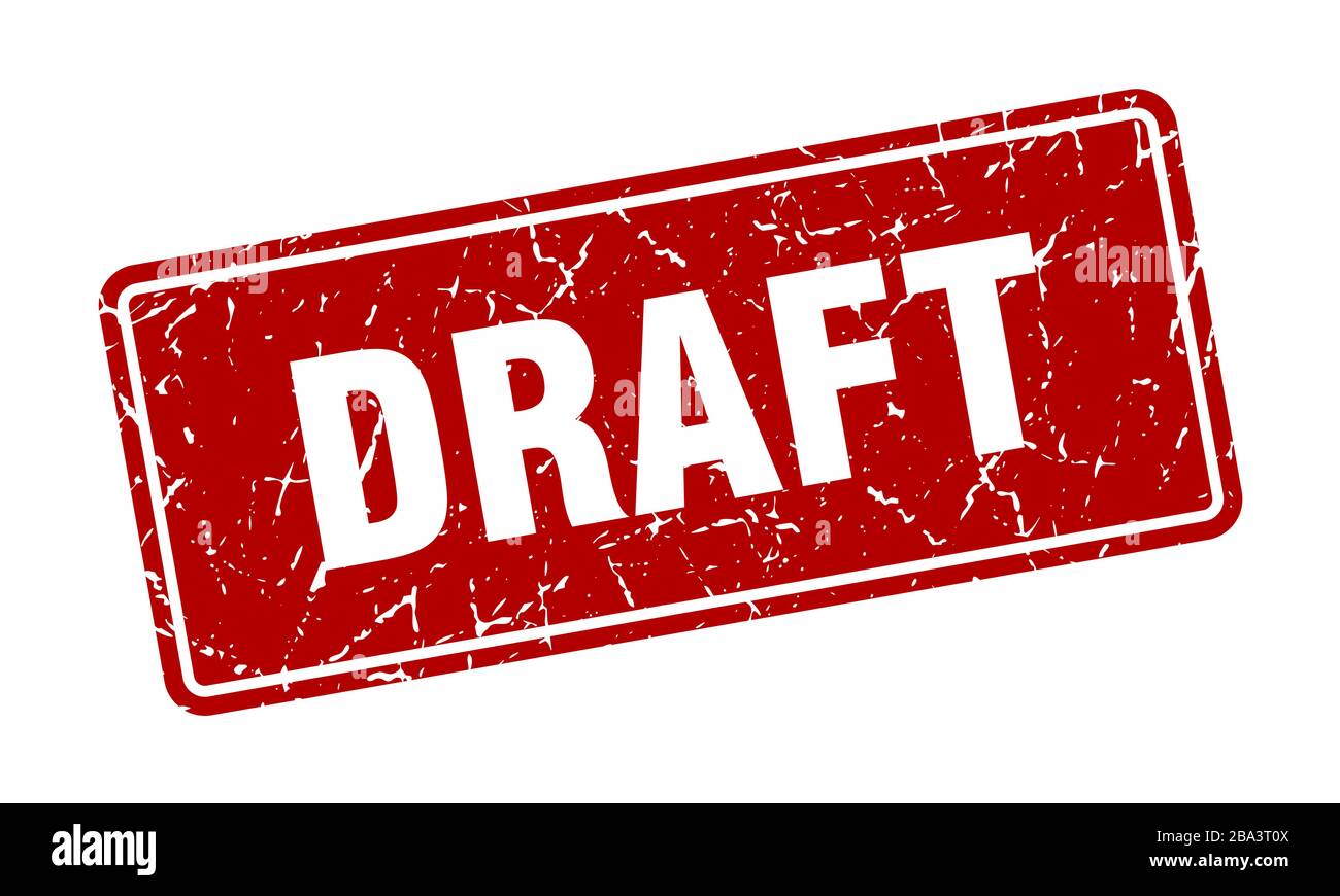 draft stamp. draft vintage red label. Sign Stock Vector Image & Art - Alamy