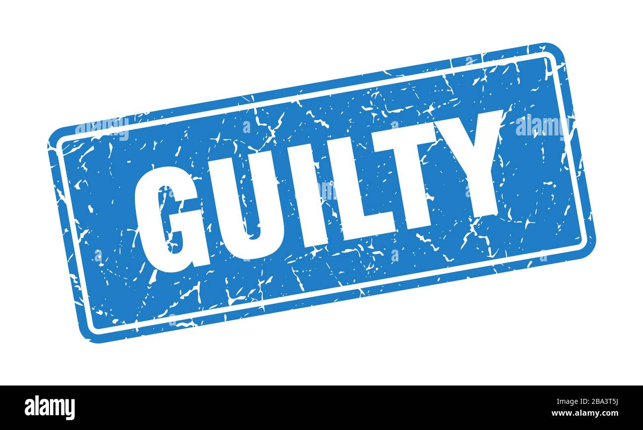guilty stamp. guilty vintage blue label. Sign Stock Vector Image & Art ...