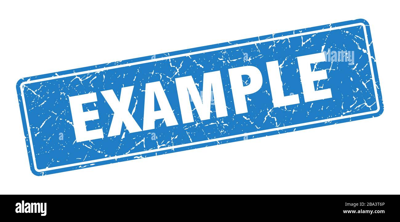 example stamp. example vintage blue label. Sign Stock Vector Image ...