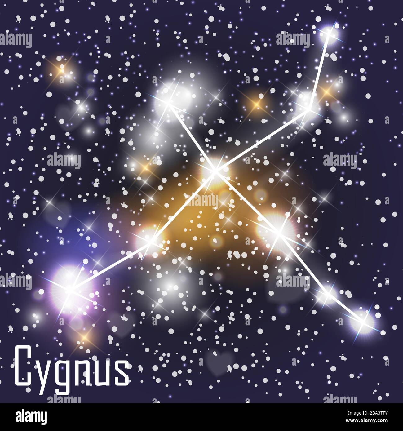 Constellation cygnus starfield Stock Vector Images - Alamy