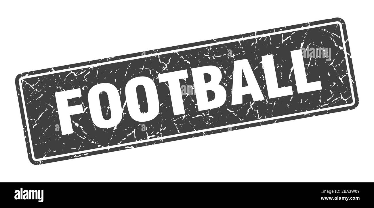 football stamp. football vintage gray label. Sign Stock Vector Image ...