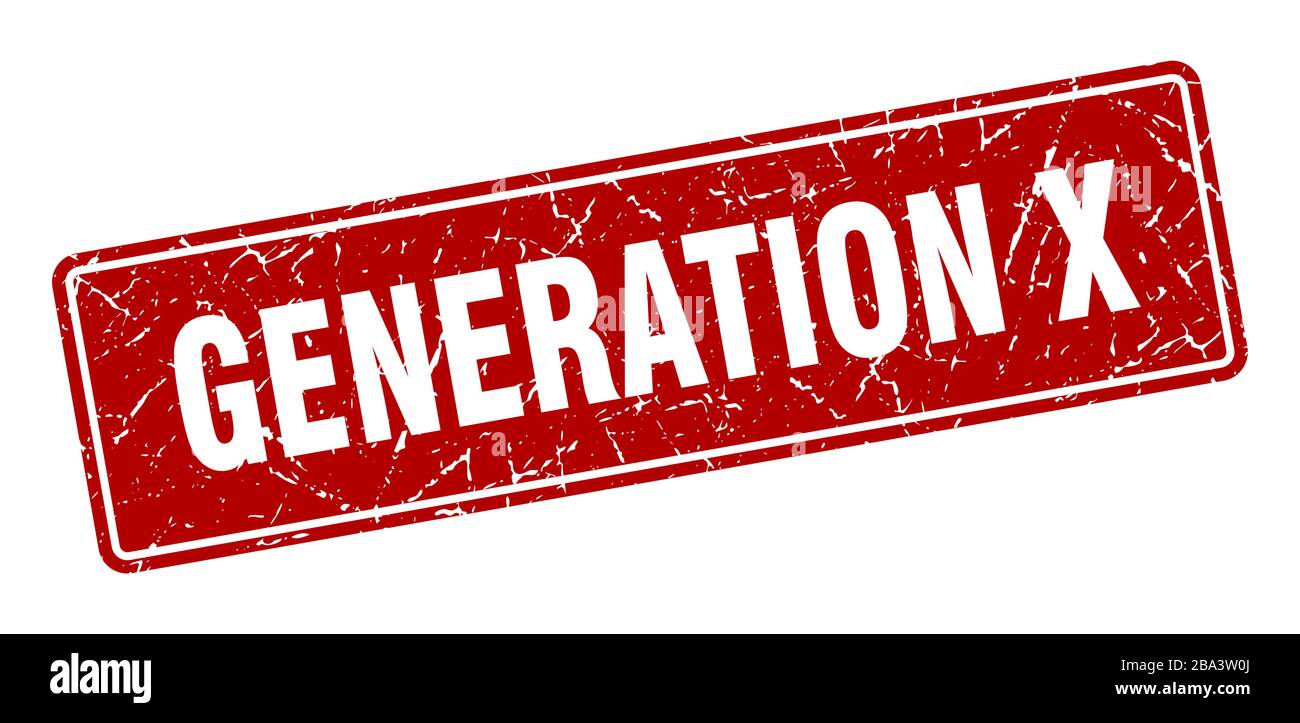 generation x stamp. generation x vintage red label. Sign Stock Vector ...