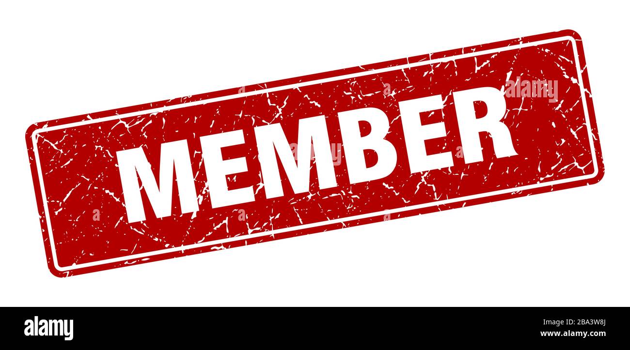 member stamp. member vintage red label. Sign Stock Vector Image & Art ...