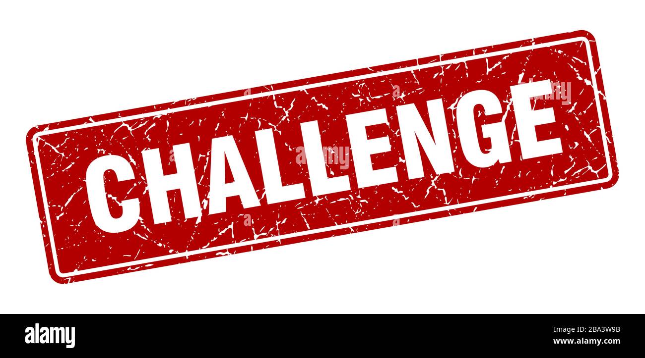 challenge stamp. challenge vintage red label. Sign Stock Vector Image ...
