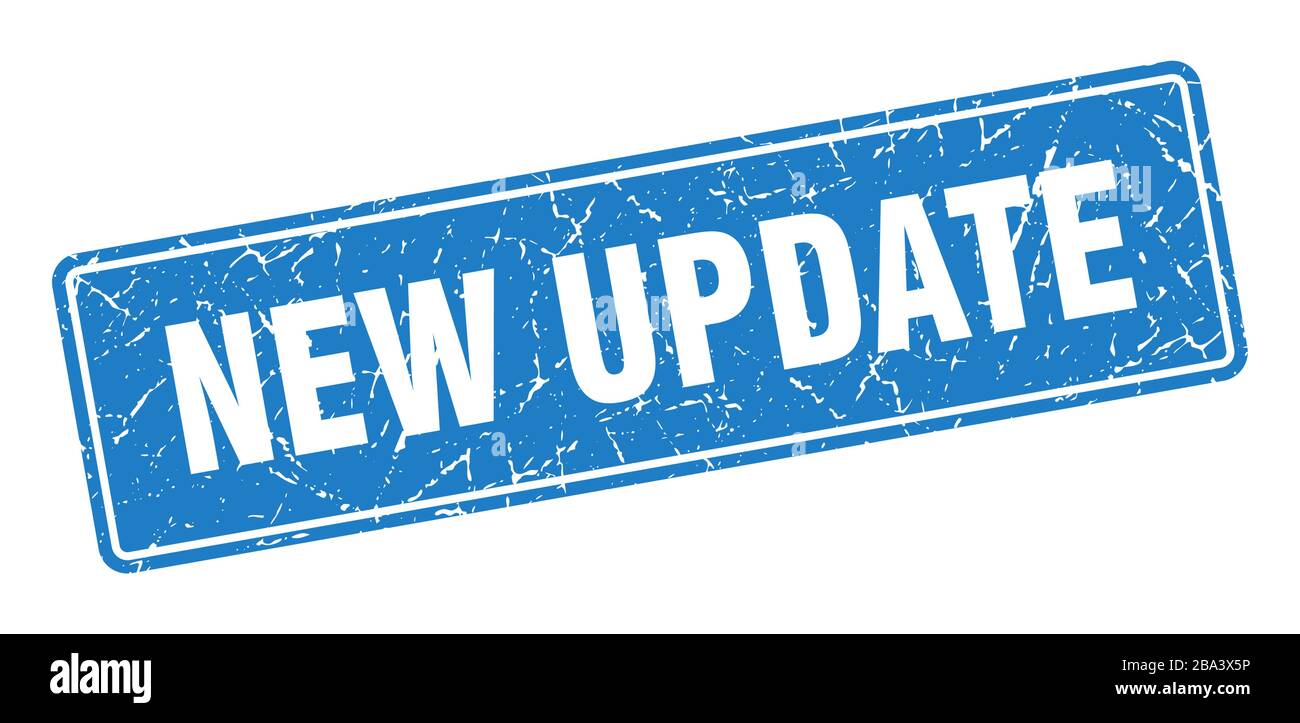 new update stamp. new update vintage blue label. Sign Stock Vector ...
