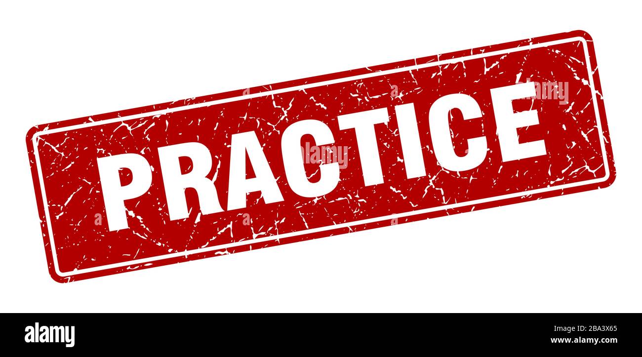 practice stamp. practice vintage red label. Sign Stock Vector Image ...