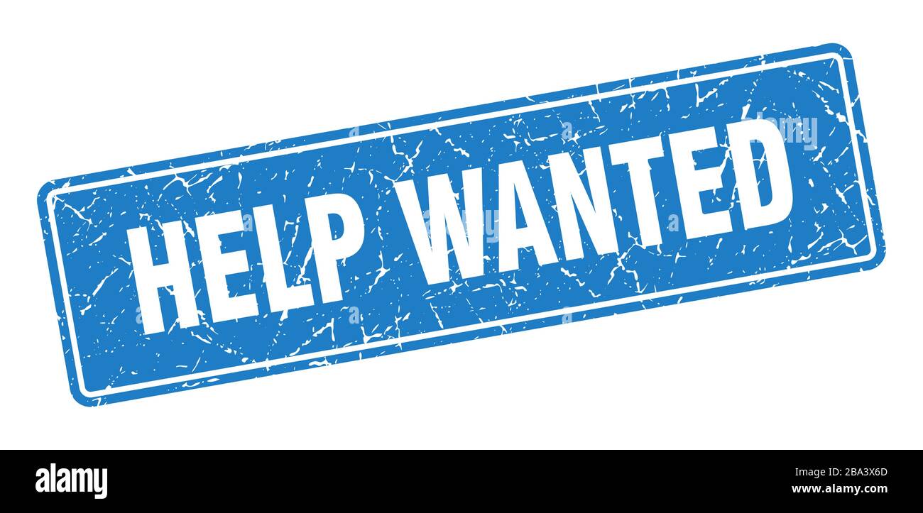 Help wanted square stamp Stock Vector Images - Alamy