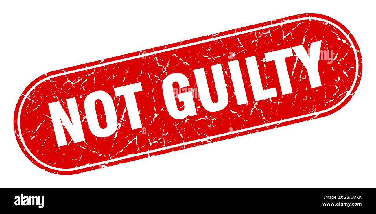 not guilty sign. not guilty grunge red stamp. Label Stock Vector Image ...