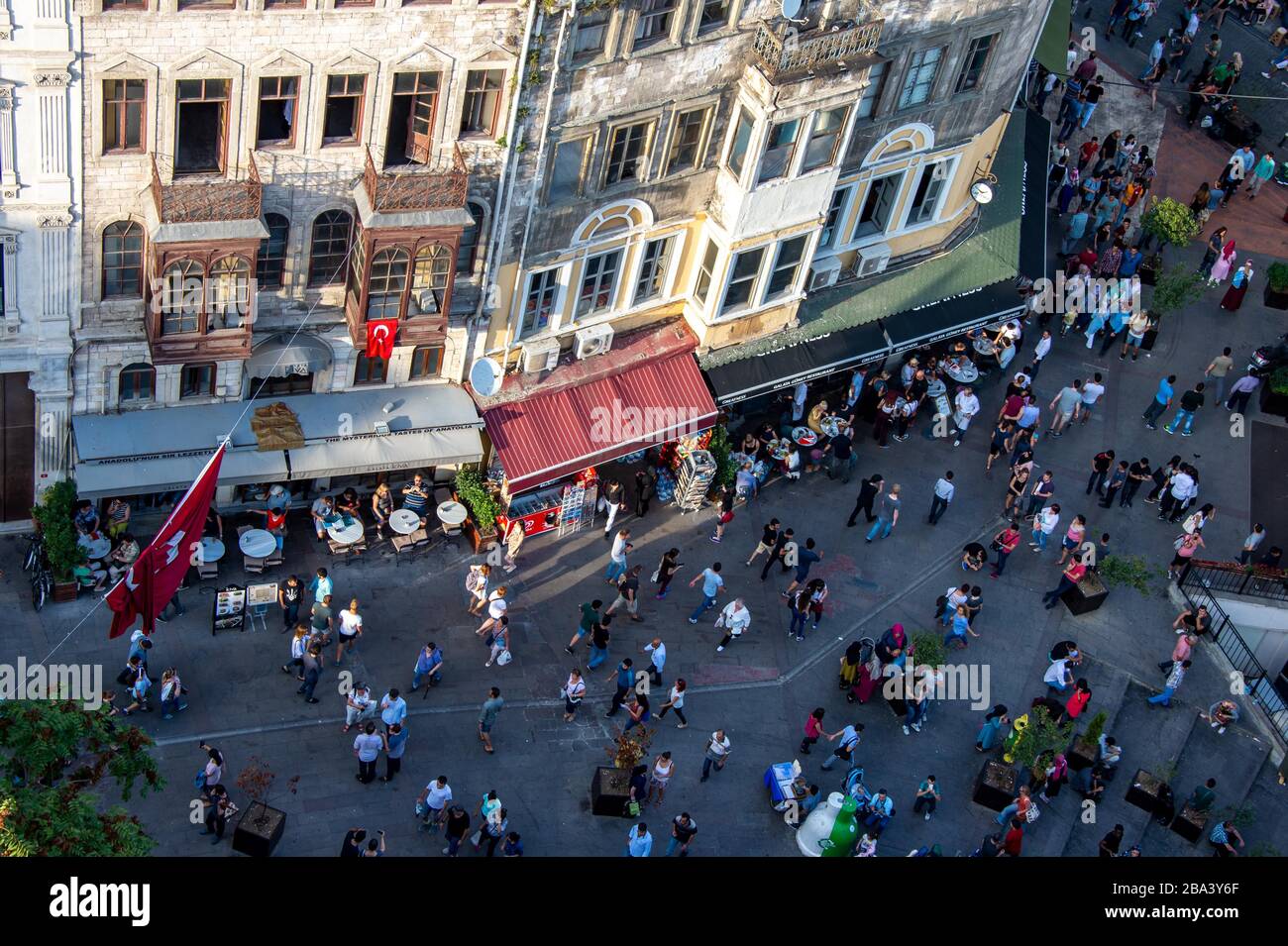 View from above on a very busy street, Istanbul, Turkey Stock Photo - Alamy