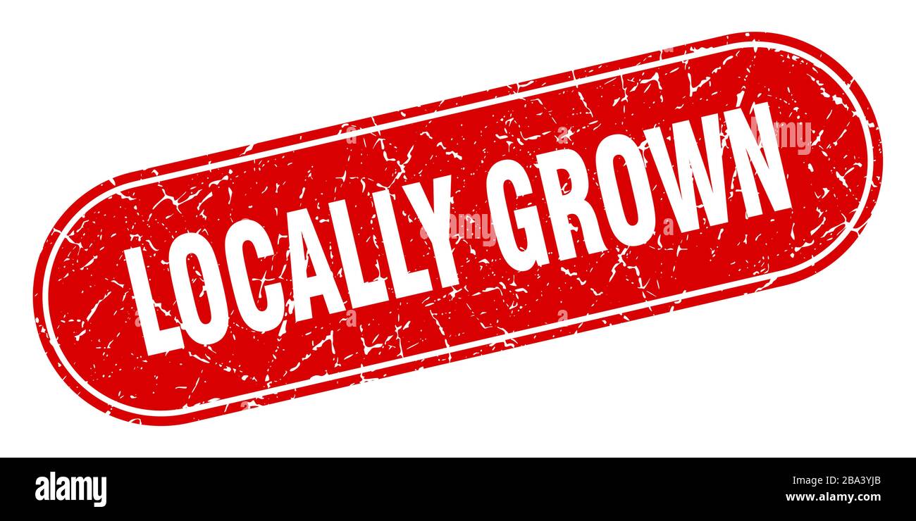 locally grown sign. locally grown grunge red stamp. Label Stock Vector ...