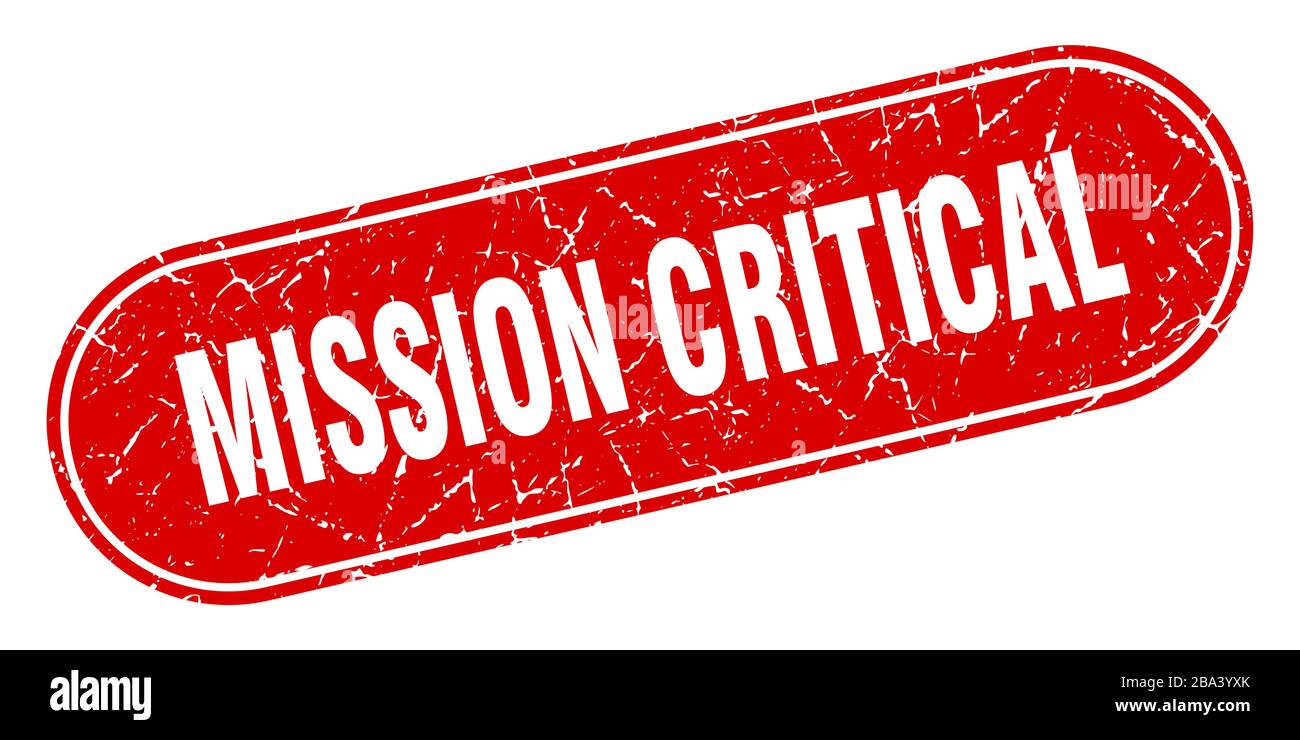 mission critical sign. mission critical grunge red stamp. Label Stock ...