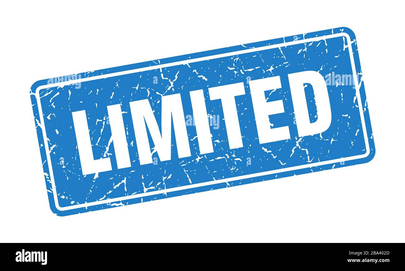 limited stamp. limited vintage blue label. Sign Stock Vector Image ...