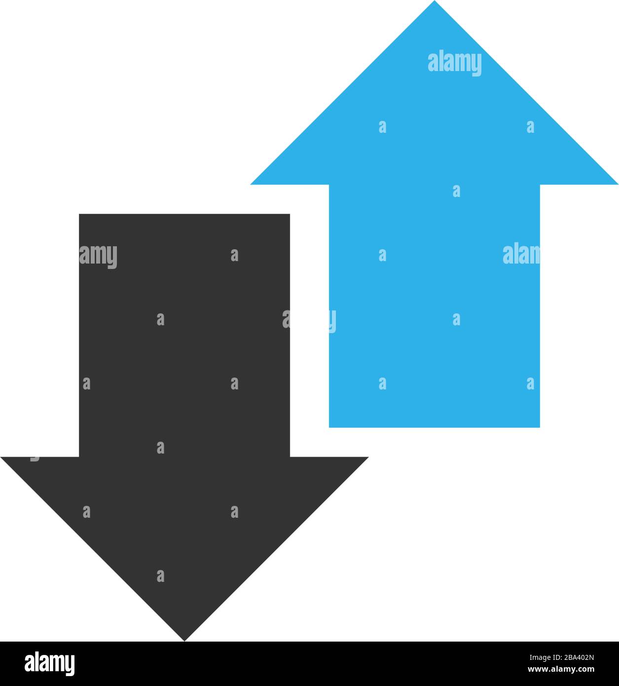 up and down arrows. opposite direction. Stock Vector illustration ...
