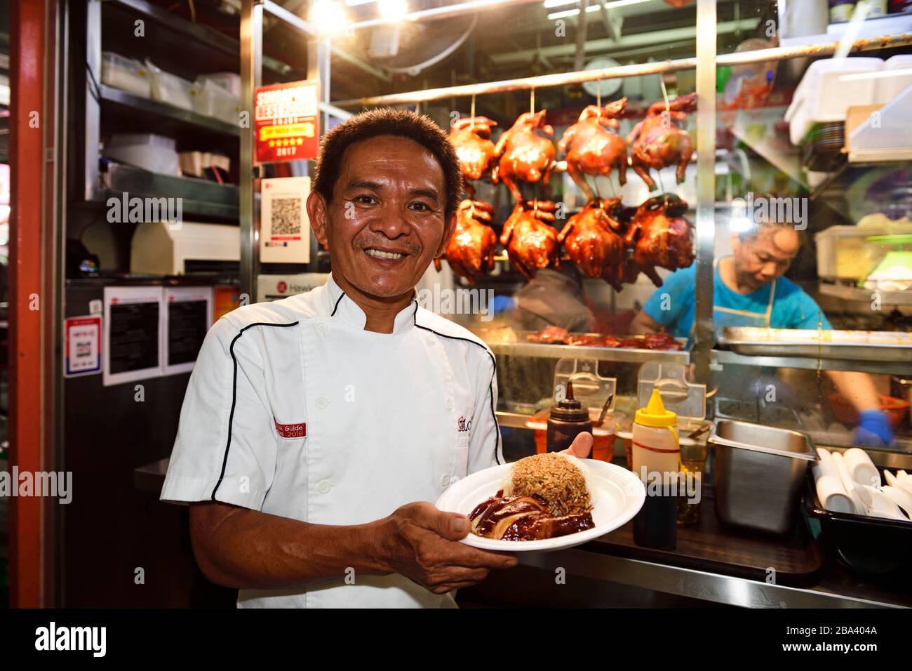 Chan Hon Meng, alias Hawker Chan presents his star dish, Foodstall with ...