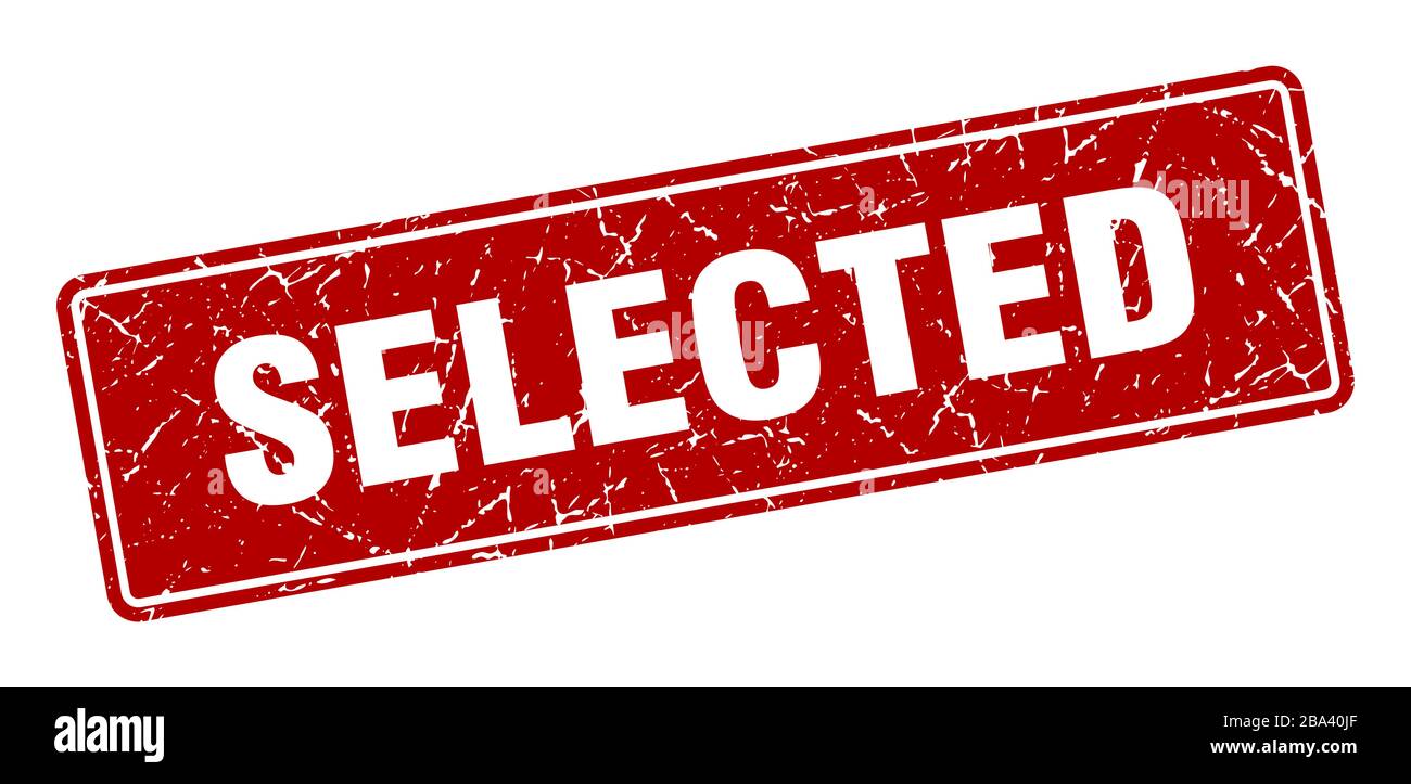 selected stamp. selected vintage red label. Sign Stock Vector Image ...