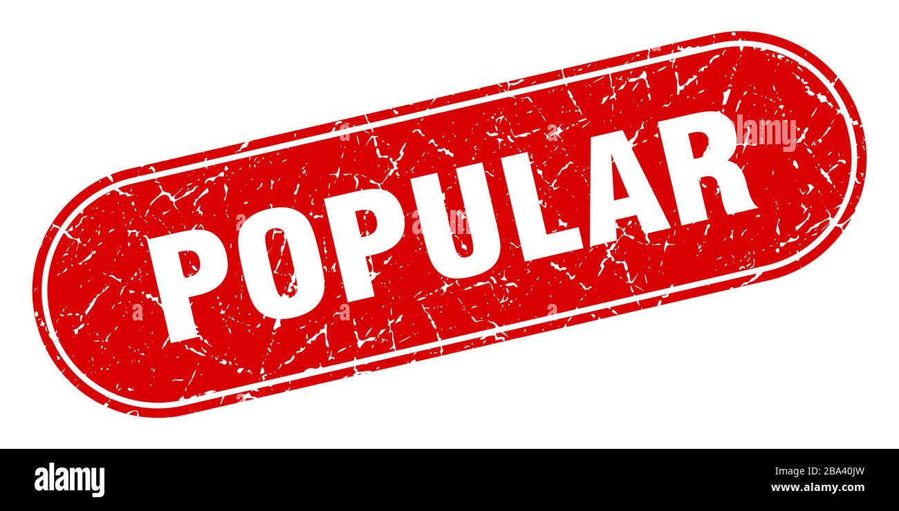 popular sign. popular grunge red stamp. Label Stock Vector Image & Art ...