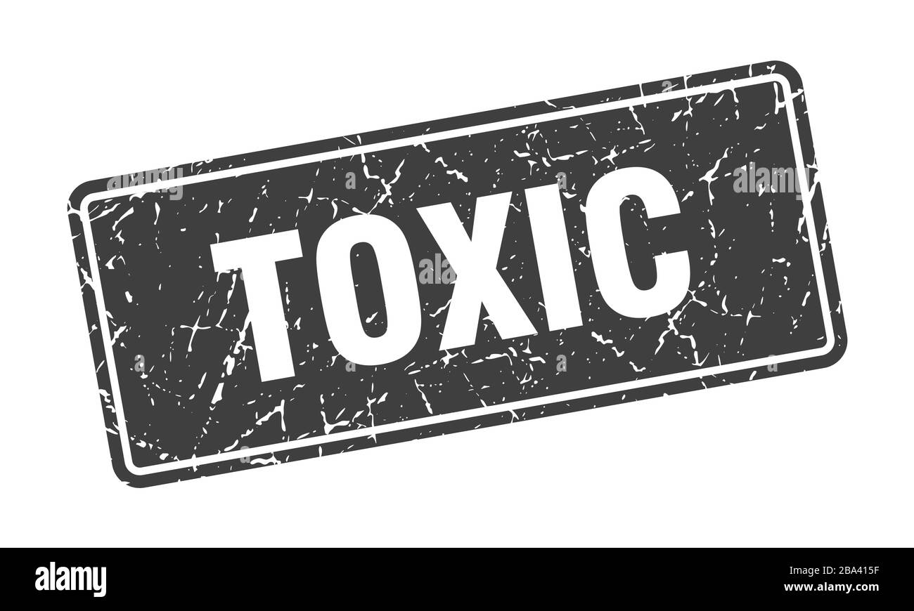 toxic stamp. toxic vintage gray label. Sign Stock Vector Image & Art ...