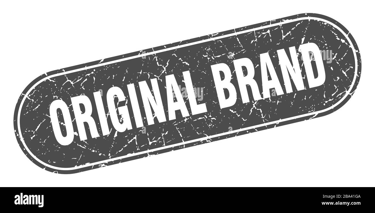 original brand sign. original brand grunge black stamp. Label Stock ...