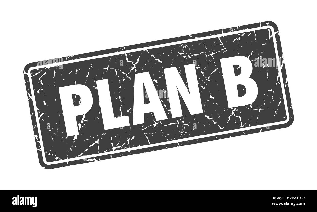 plan b stamp. plan b vintage gray label. Sign Stock Vector Image & Art ...