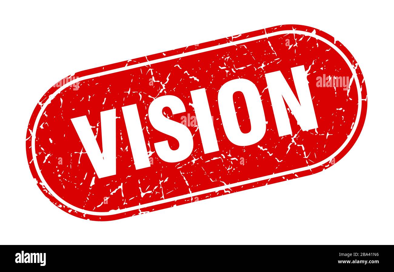 vision sign. vision grunge red stamp. Label Stock Vector Image & Art ...