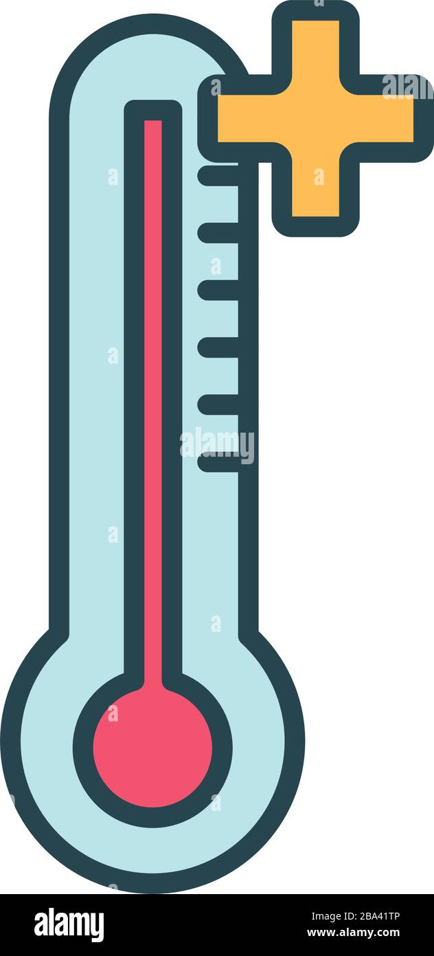 thermometer temperature measure fill style Stock Vector Image & Art - Alamy