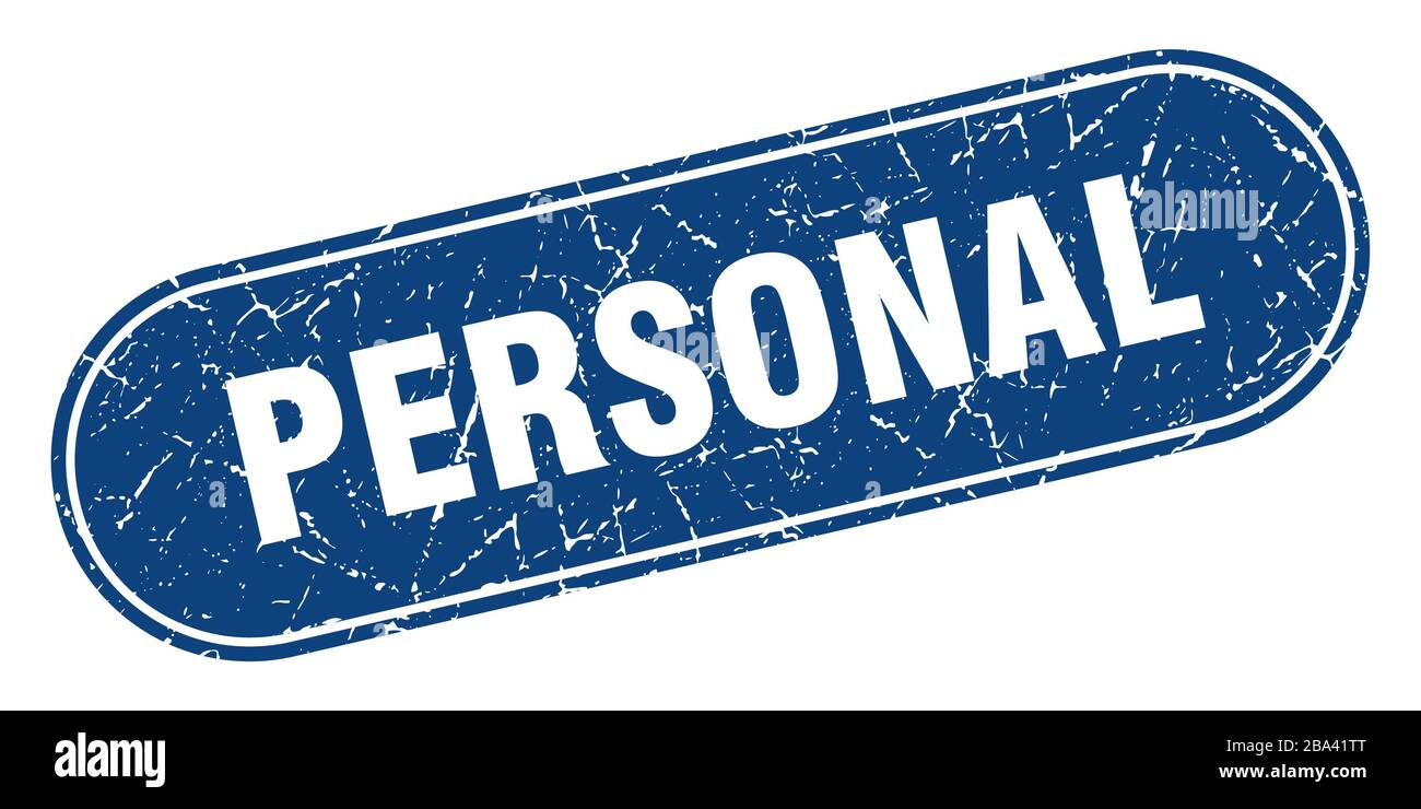 personal sign. personal grunge blue stamp. Label Stock Vector Image ...