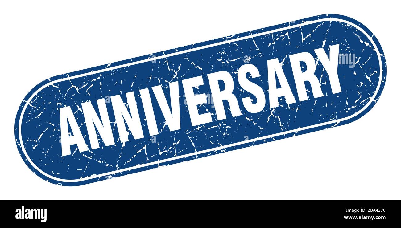 anniversary sign. anniversary grunge blue stamp. Label Stock Vector ...