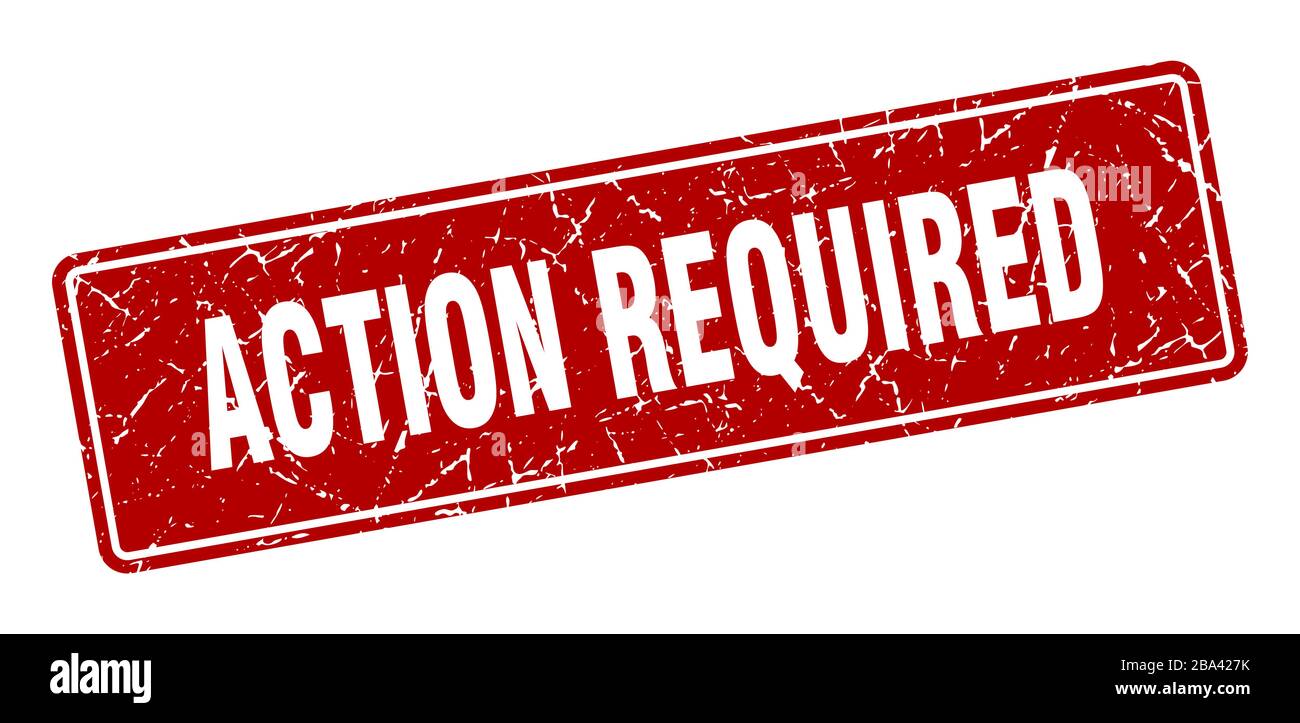 action required stamp. action required vintage red label. Sign Stock ...