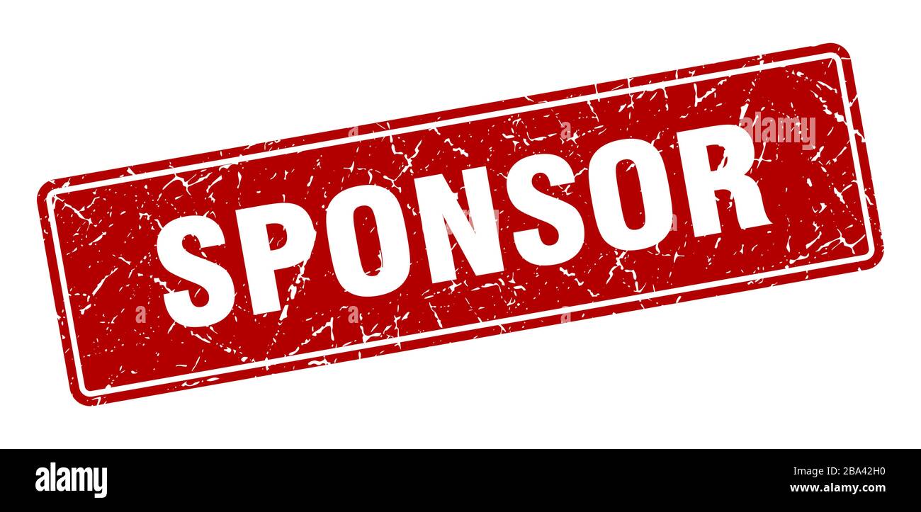 sponsor stamp. sponsor vintage red label. Sign Stock Vector Image & Art ...