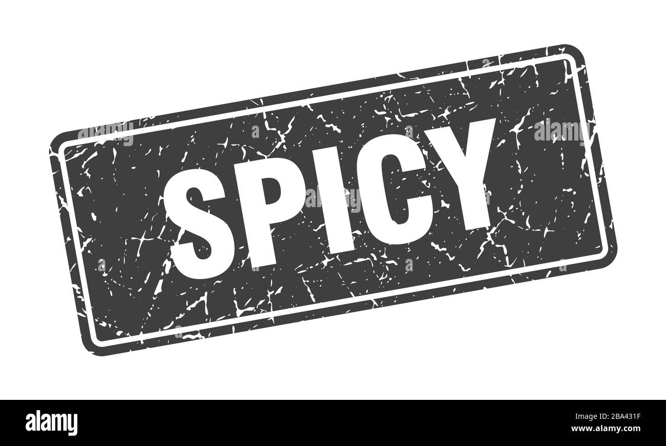 spicy stamp. spicy vintage gray label. Sign Stock Vector Image & Art ...