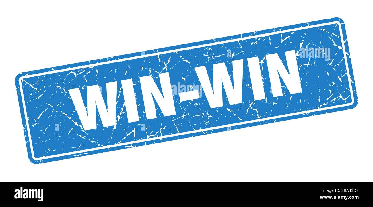 win-win stamp. win-win vintage blue label. Sign Stock Vector Image ...