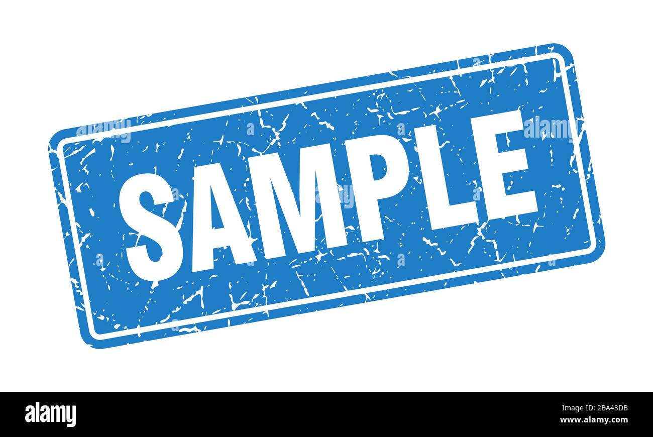 sample stamp. sample vintage blue label. Sign Stock Vector Image & Art ...