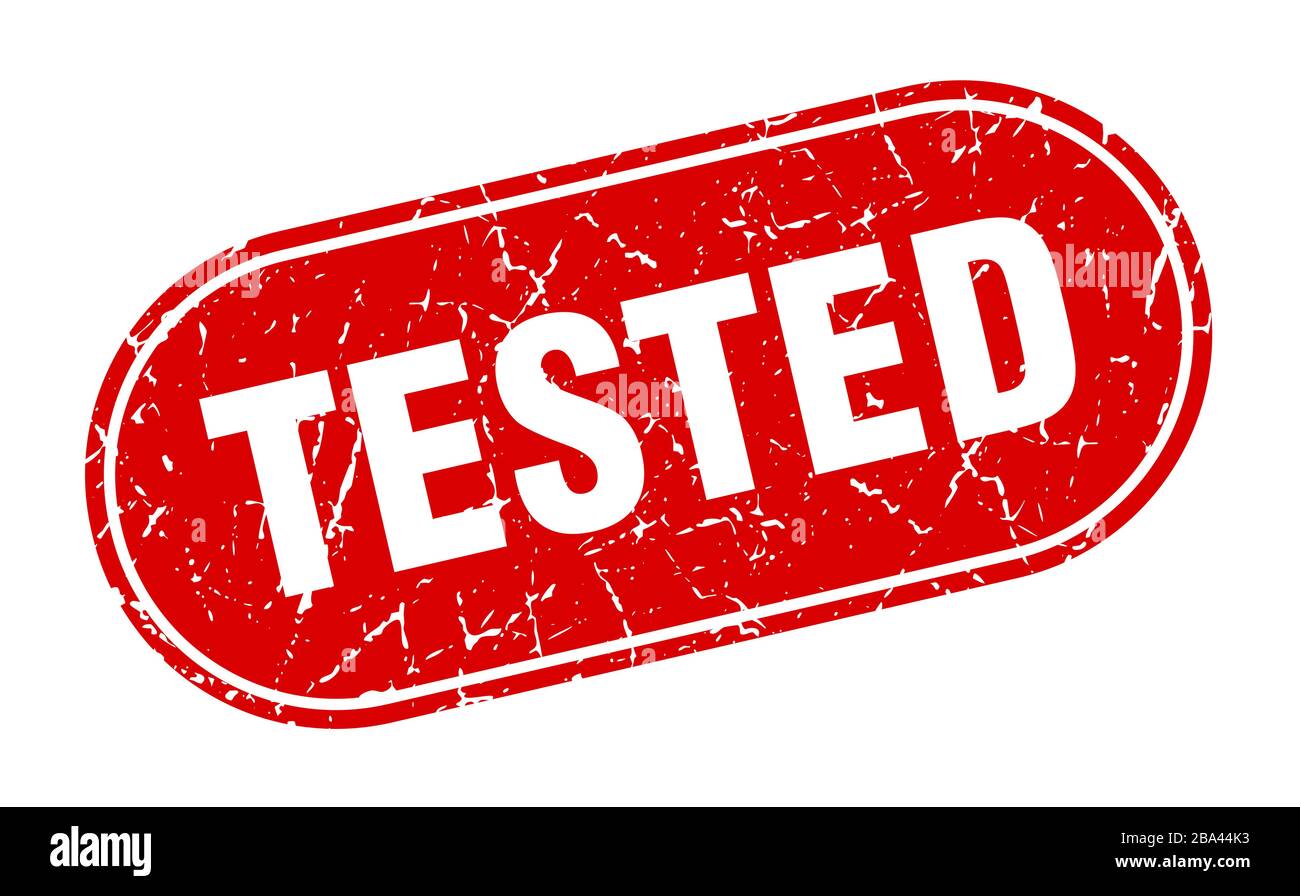 tested sign. tested grunge red stamp. Label Stock Vector Image & Art ...