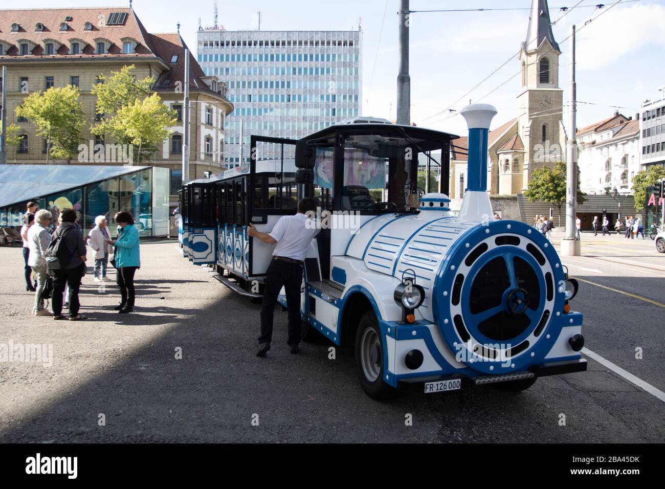Trams and buses, Bern, Switzerland, 08/09/2019, Capital city of ...