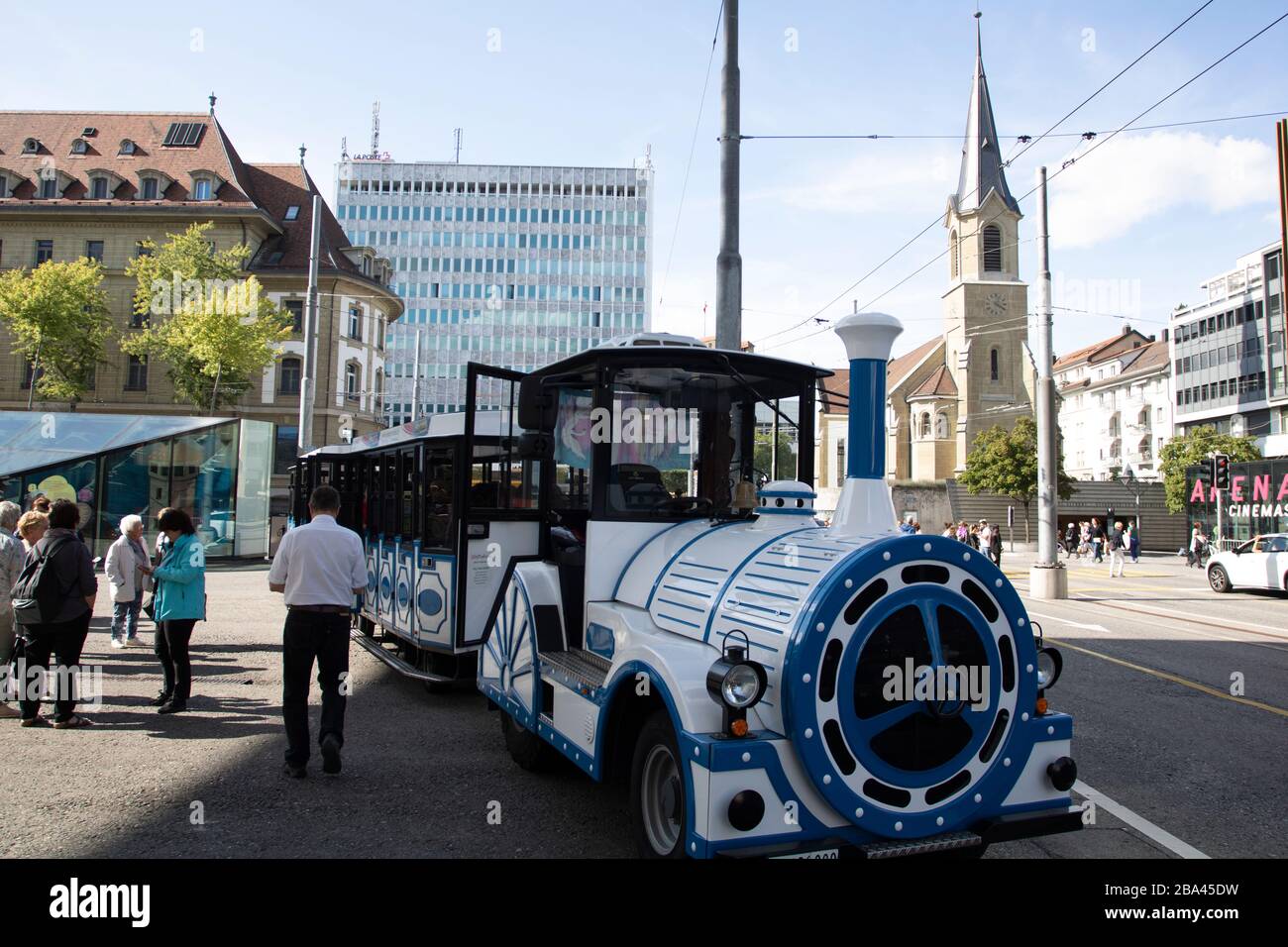 Trams and buses, Bern, Switzerland, 08/09/2019, Capital city of ...