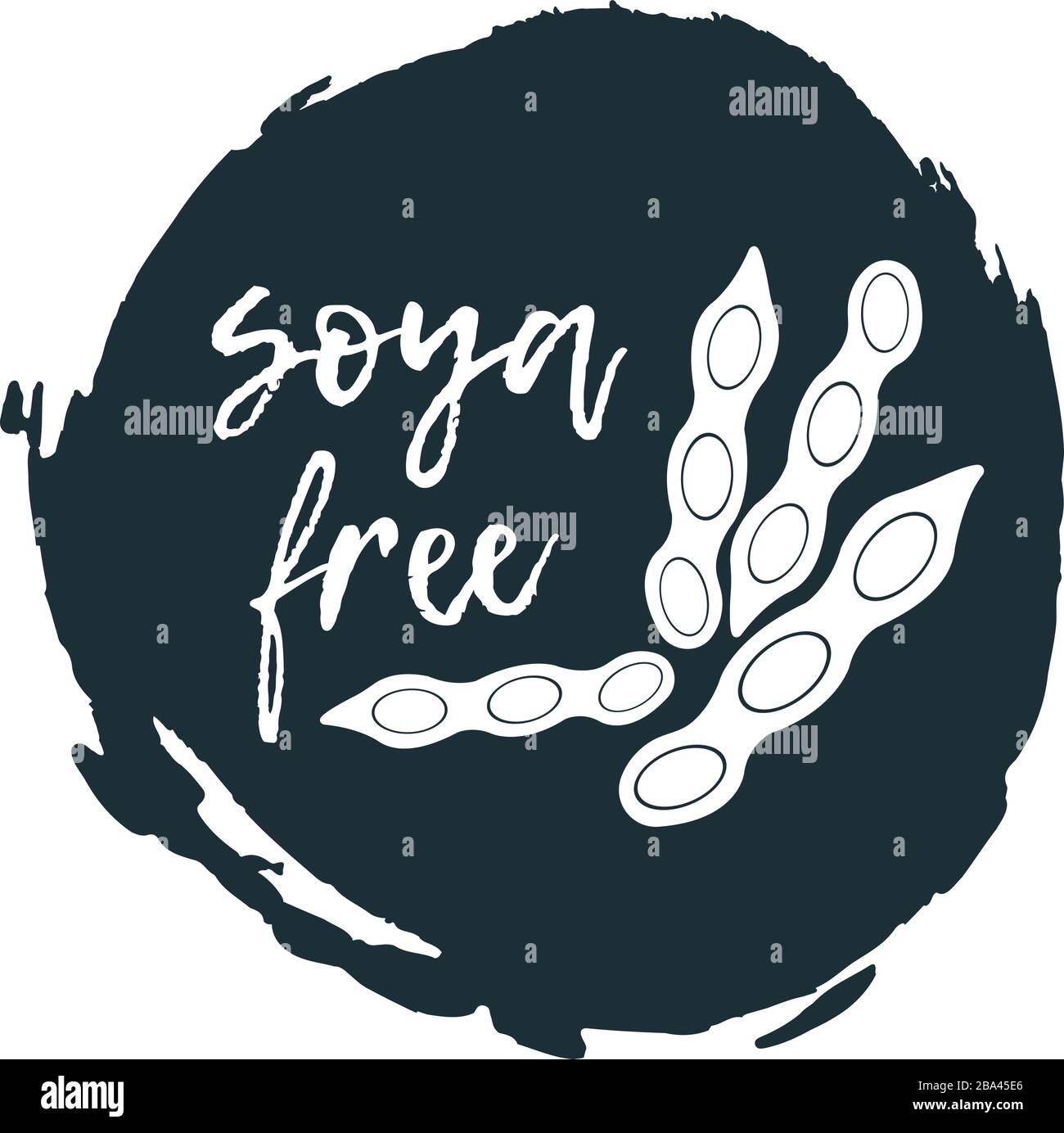 Soya Free. Allergen food, GMO free products icon and logo. Intolerance ...