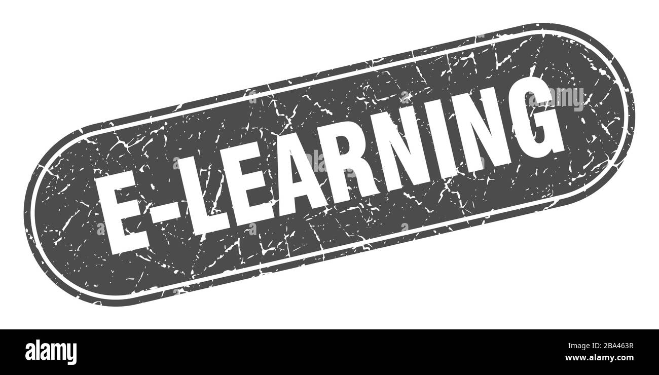 e-learning sign. e-learning grunge black stamp. Label Stock Vector ...