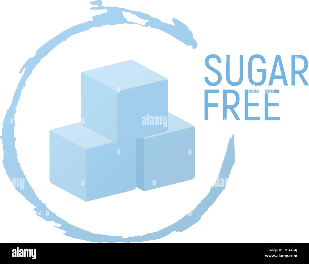 Sugar Free. Allergen food, GMO free products icon and logo. Intolerance ...