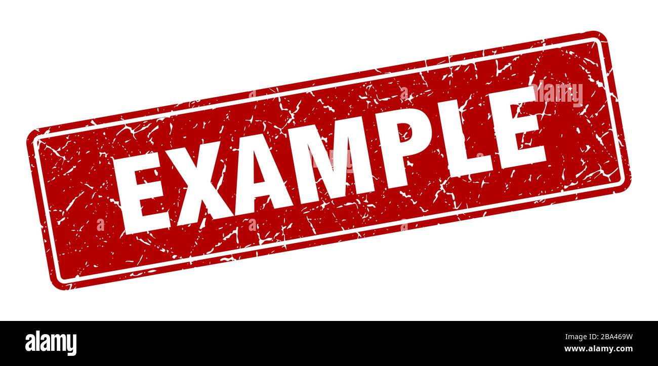 example stamp. example vintage red label. Sign Stock Vector Image & Art ...