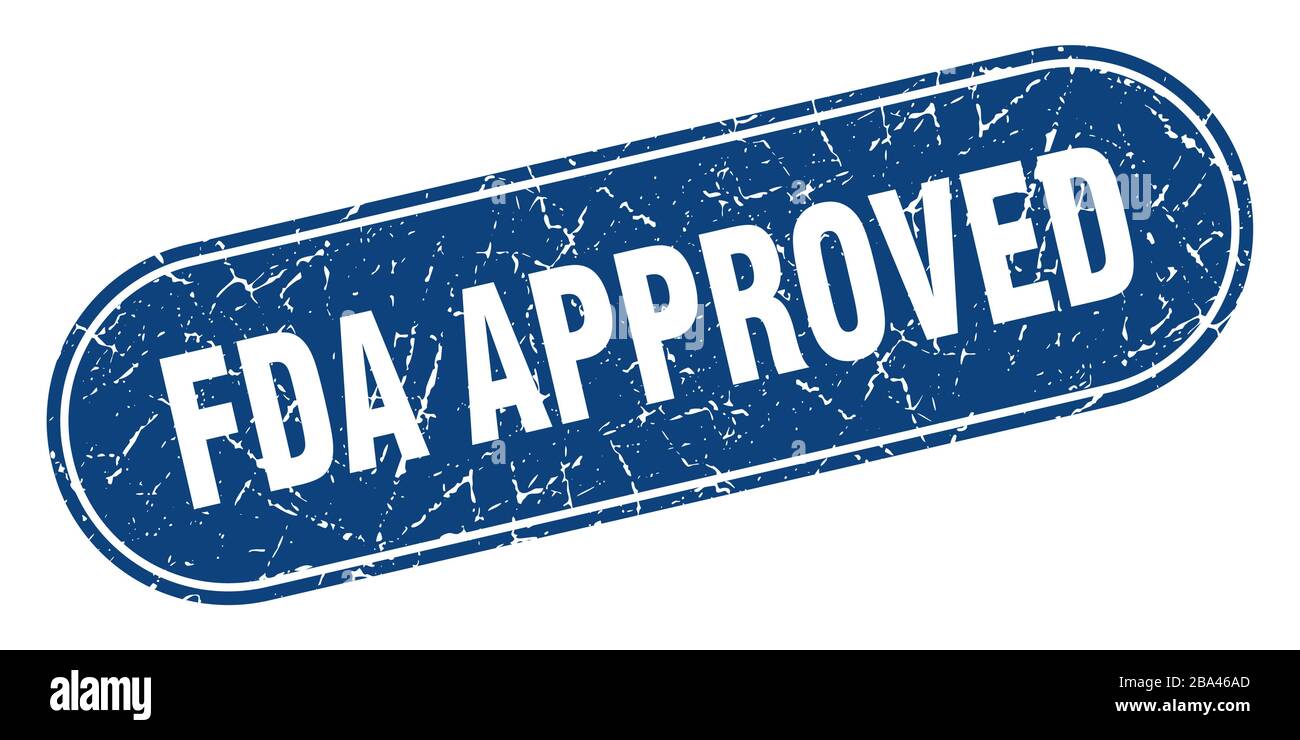fda approved sign. fda approved grunge blue stamp. Label Stock Vector ...