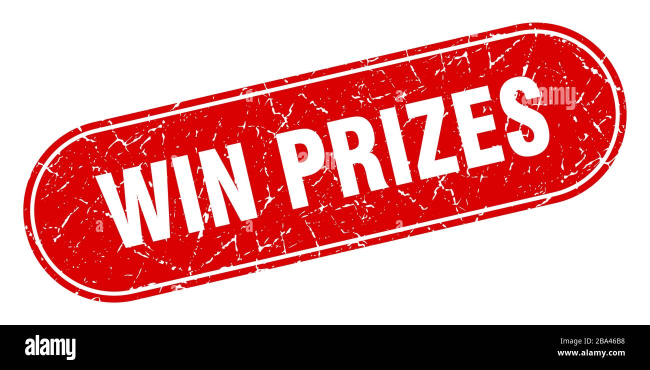 win prizes sign. win prizes grunge red stamp. Label Stock Vector Image ...