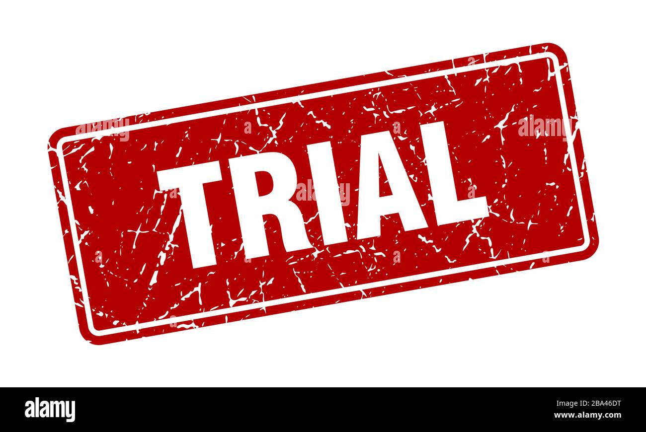 trial stamp. trial vintage red label. Sign Stock Vector Image & Art - Alamy