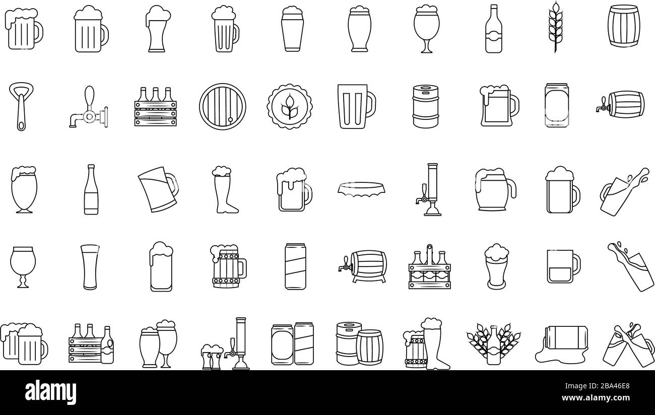 Set of beer icons Stock Vector Image & Art - Alamy