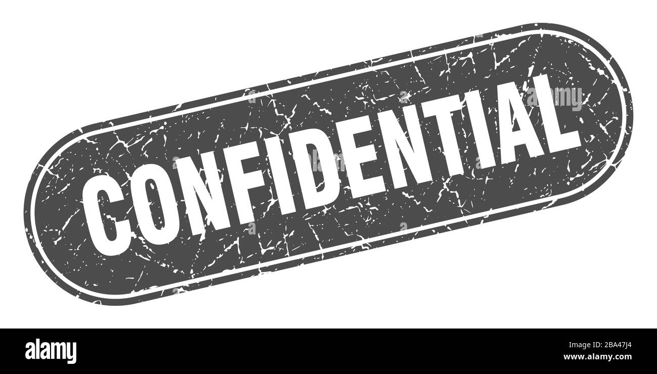 confidential sign. confidential grunge black stamp. Label Stock Vector ...