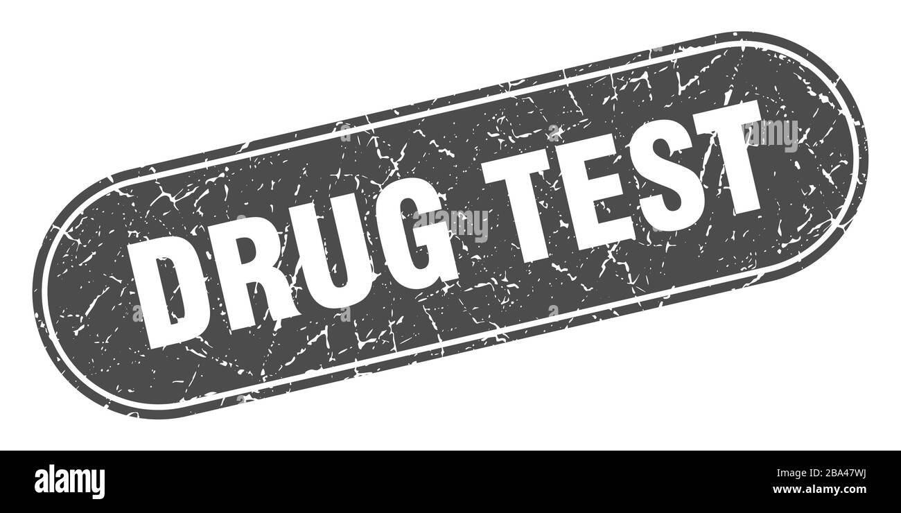 drug test sign. drug test grunge black stamp. Label Stock Vector Image ...