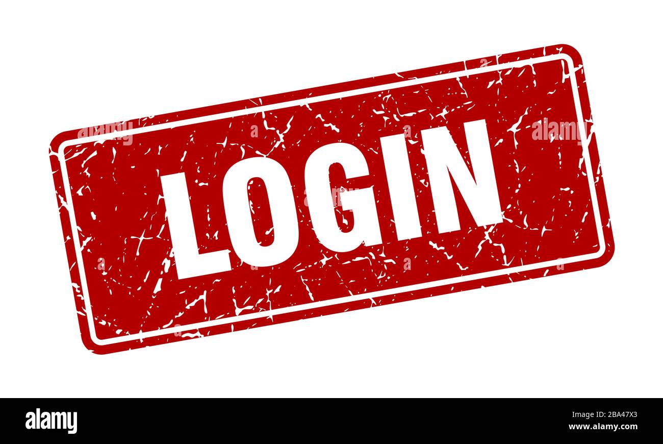 login stamp. login vintage red label. Sign Stock Vector Image & Art - Alamy