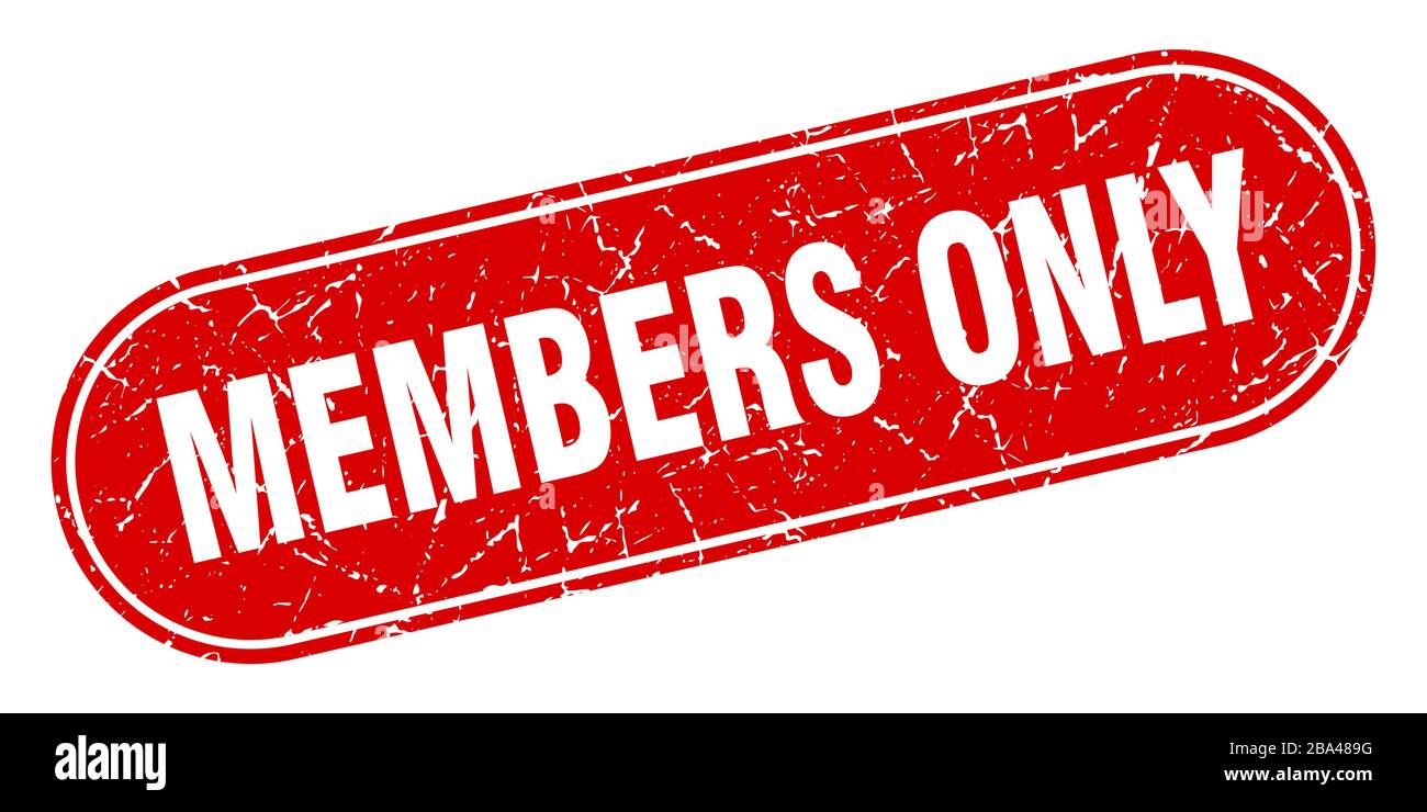 members only sign. members only grunge red stamp. Label Stock Vector ...