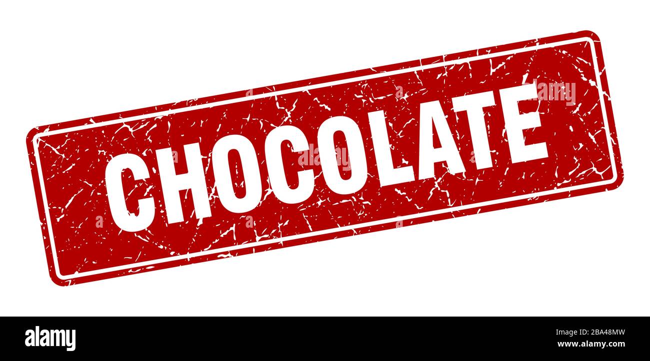 chocolate stamp. chocolate vintage red label. Sign Stock Vector Image ...