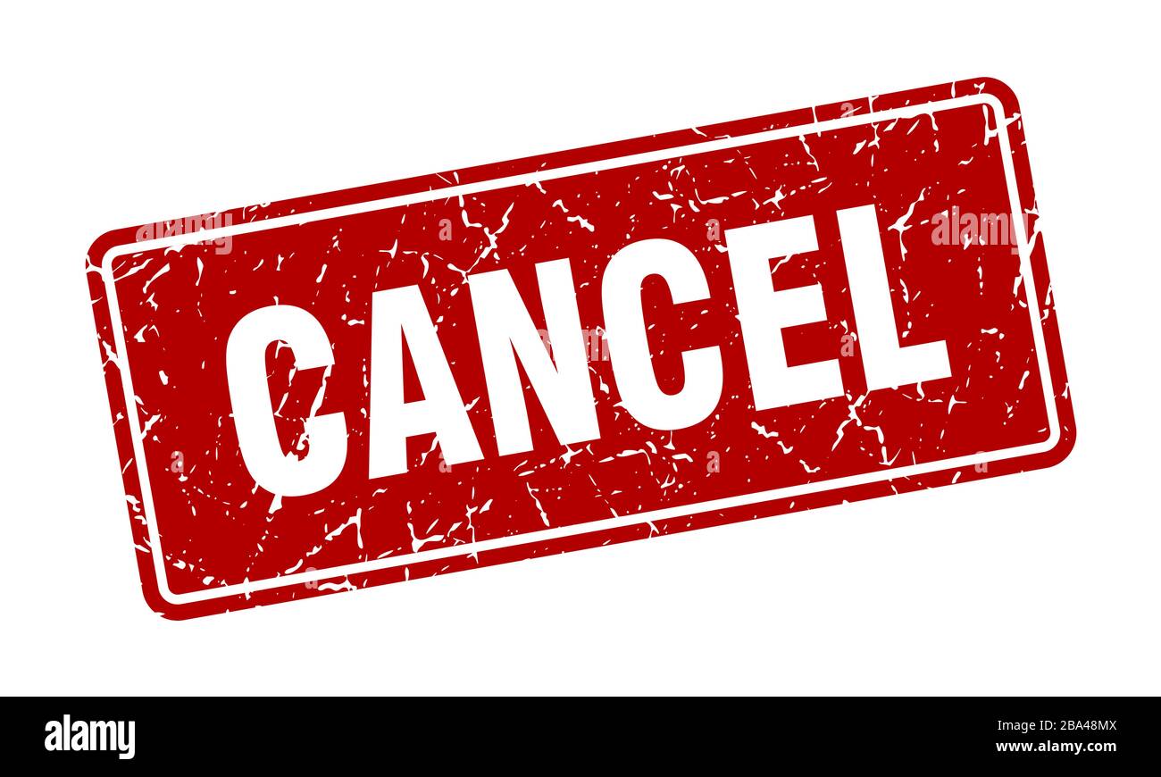 Cancel red square sticker isolated hi-res stock photography and images ...